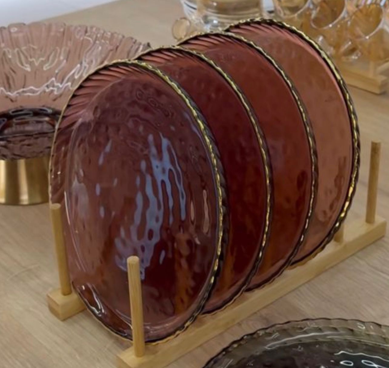 Luxe Ripple Glass Dinnerware Set - 6 Pieces - mbazar.co – M-Bazar